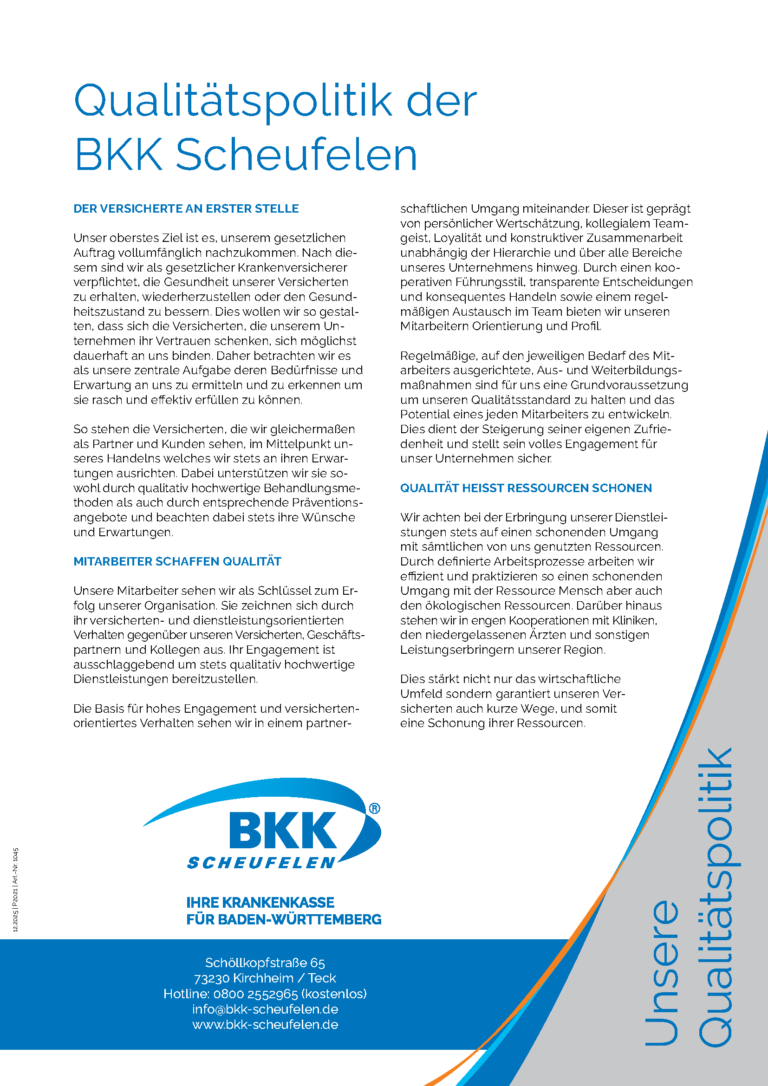 Die BKK Scheufelen | BKK Scheufelen